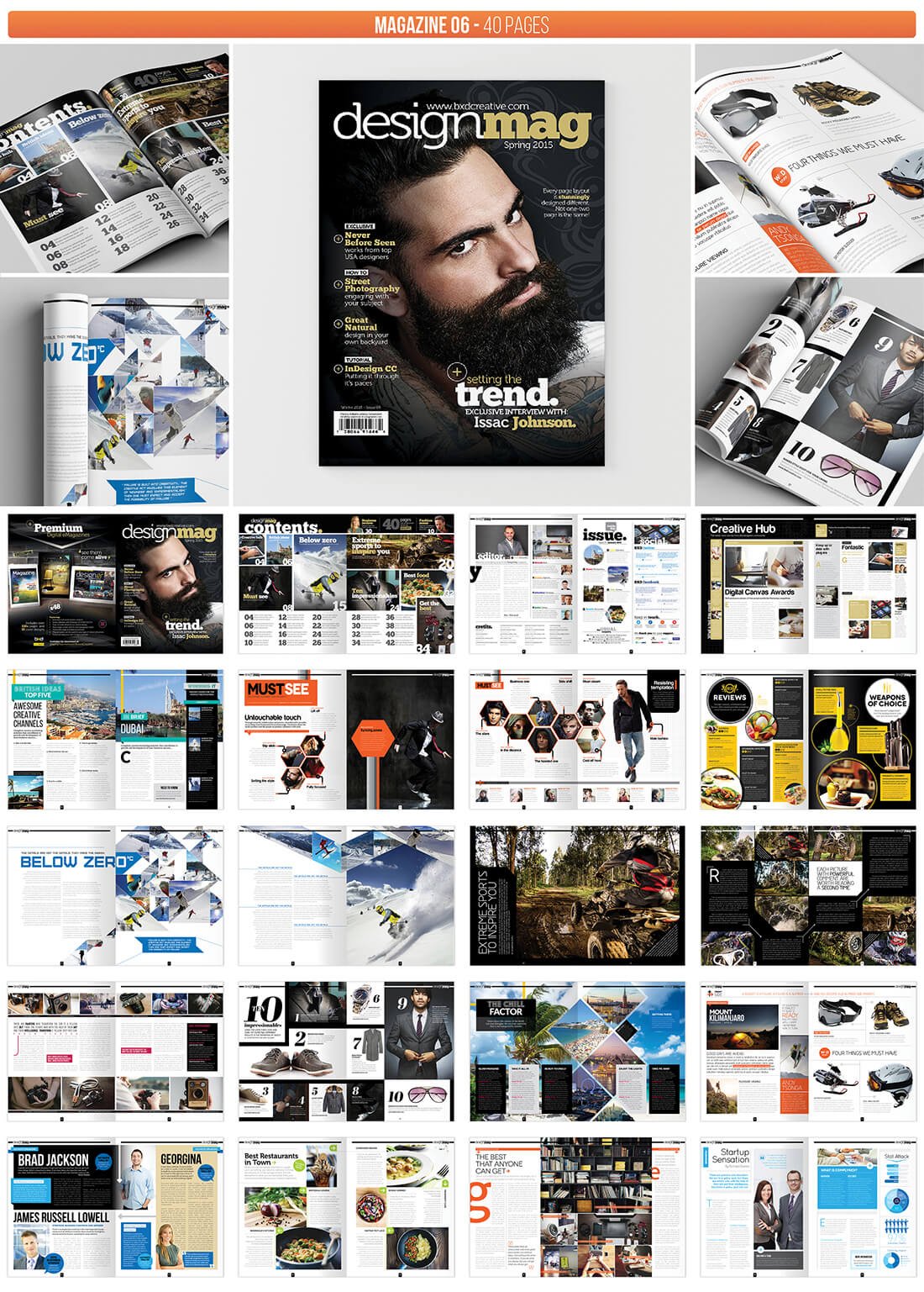 8 Professional Graphic Design Magazine Templates | visualstorms