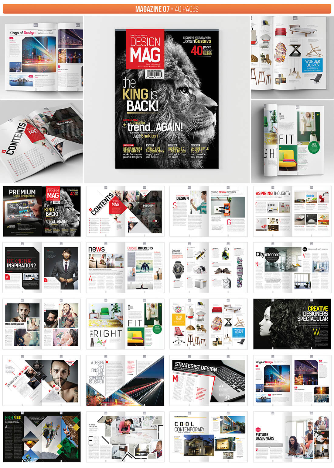 8 Professional Graphic Design Magazine Templates | visualstorms