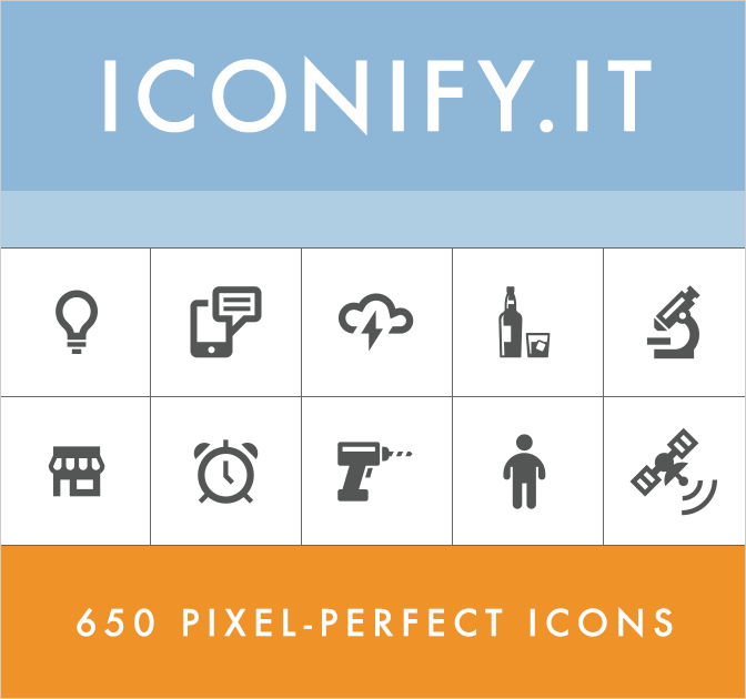 Iconify: 650+ Pixel-Perfect Icons - only $14! - MightyDeals Iconify: 650+ Pixel-Perfect Icons - only $14! - MightyDeals